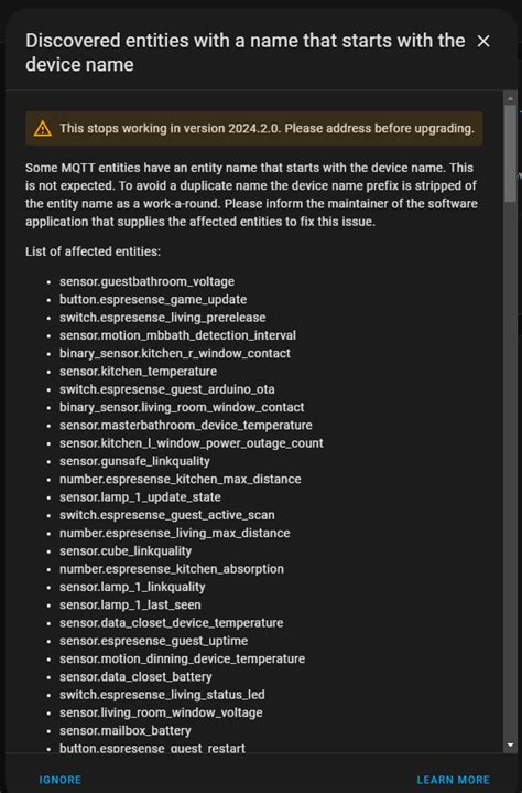 Discovered Entities With A Name That Starts With The Device Name Mqtt