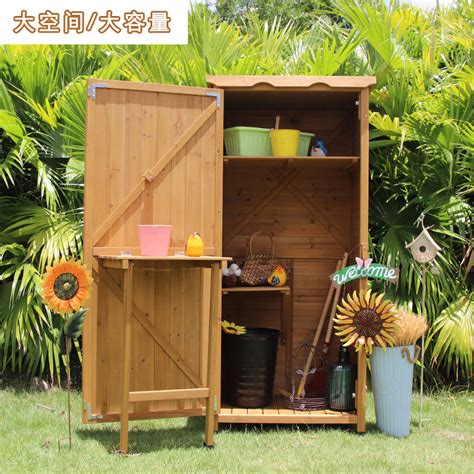 室外收纳储物柜防雨防晒园艺工具房阳台庭院花园杂物箱农具置物架 虎窝淘