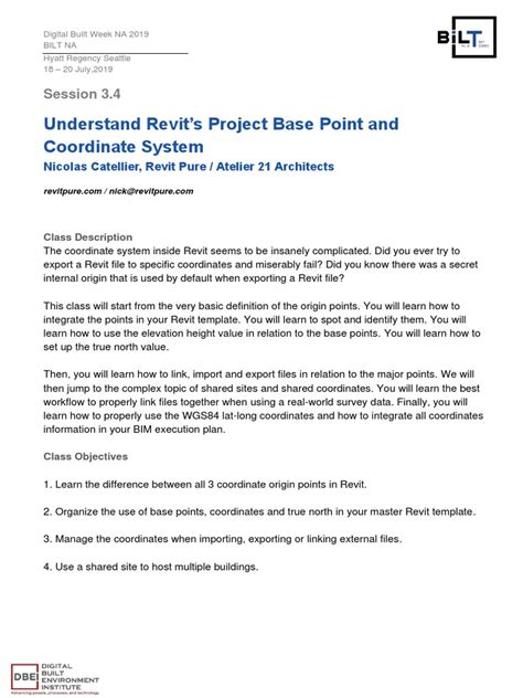 Coordinate System Explained Pdf Autodesk Revit Surveying