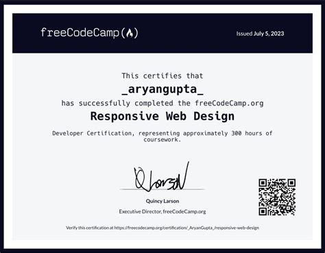 Responsivewebdesign Frontenddevelopment Freecodecamp Aryan Gupta