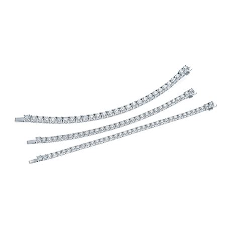 타임 1부 4프롱 랩그로운 다이아몬드 테니스 브레이슬릿 잠금 장식 옵션 선택 Sang And Beth