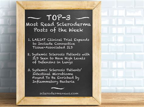Last Weeks Top 3 Most Read Posts About Scleroderma Scleroderma News