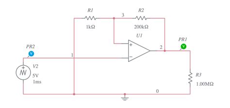 Schmitt Trigger Multisim Live