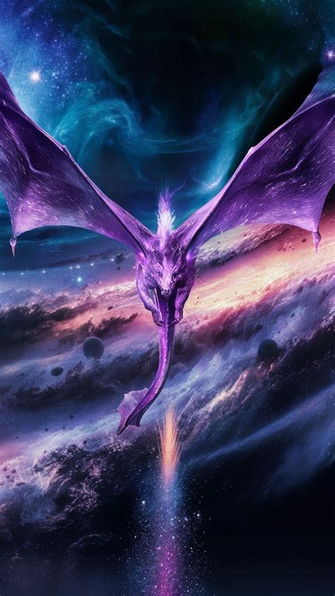 Galaxy Dragon Wallpaper In 2024 Dreamy Art Animal Wallpaper Wallpaper
