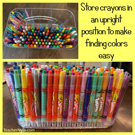 Crayon And Color Pencil Classroom Storage Organization Nylas Crafty