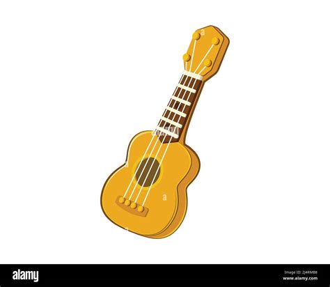 Detailed Ukulele Illustration With Cartoon Style Vector Stock Vector