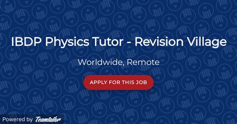Ibdp Physics Tutor Revision Village Crimson Education