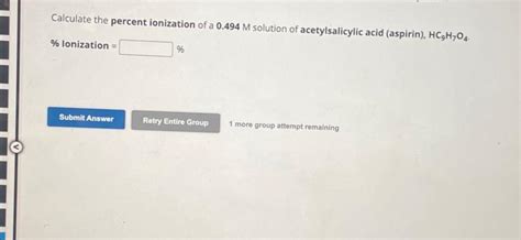 Calculate The Percent Ionization Of A 0 494m Solution