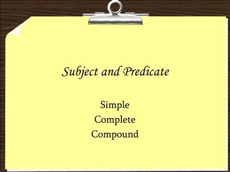 PPT Subject And Predicate PowerPoint Presentation Free Download ID
