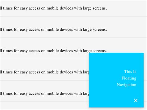 floating navigation bar using material design — codehim