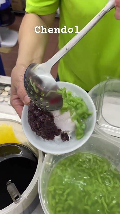 Chendol Pandan Jelly Shaved Ice Coconut Milk And Palm Sugar