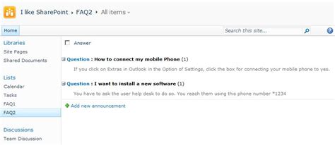 Sharepoint 2010 Create A Faq With Standard Features I Like