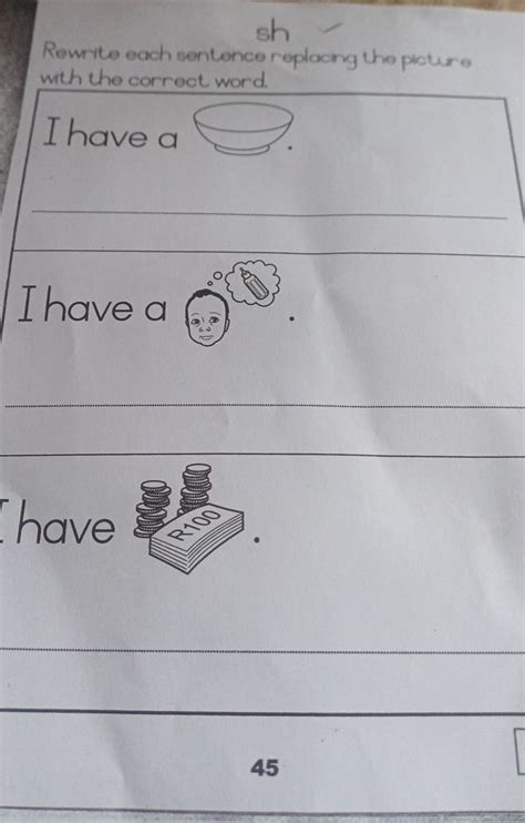 Rewrite Each Sentence Replacing The Picture StudyX