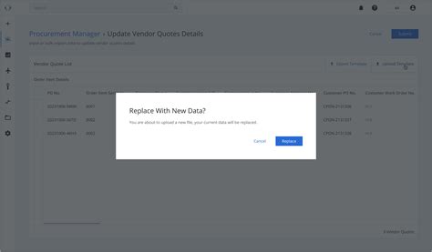 Update Vendor Quote Details Bulk Operations