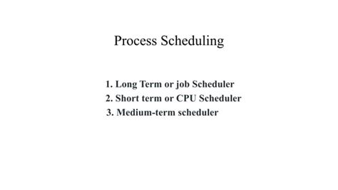 process scheduling pptx