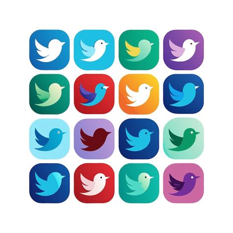 소셜 미디어 아이콘 세트 개념 프리미엄 벡터