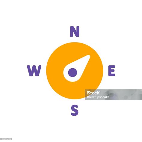 Compass Wind Rose Glyph Icon Direction Northeast Stock Illustration