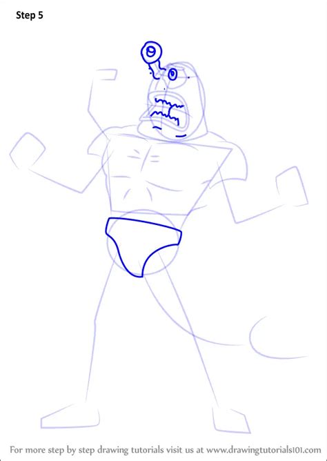 How To Draw Atomic Flounder From Spongebob Squarepants Spongebob Squarepants Step By Step