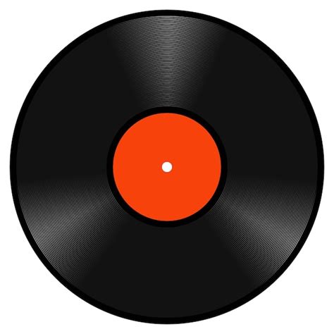 Realistic Retro Vinyl Gramophone Record Disk Vector Template Vintage