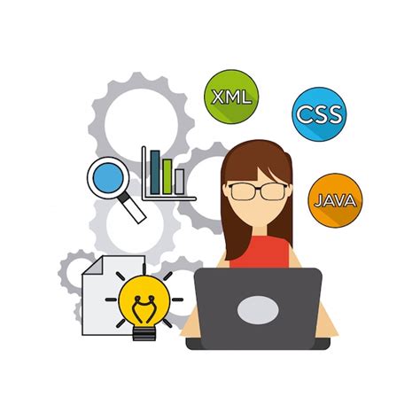 Premium Vector Software Developer And Programmer
