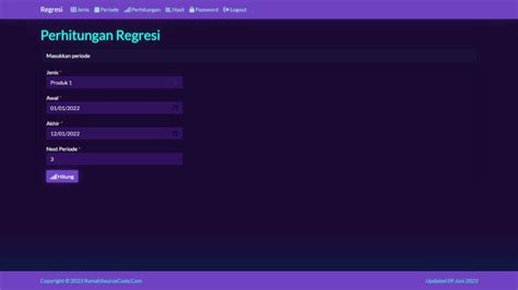 jual source code forecasting metode regresi php kota denpasar rumah
