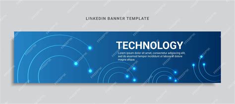 Premium Vector Technology Linkedin Banner Template Design With Lines