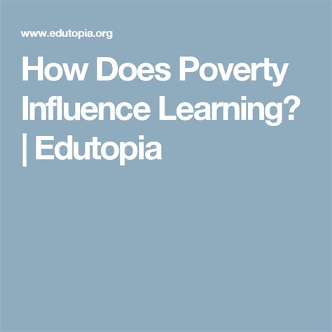 How Does Poverty Influence Learning Poverty Teacher Resources Learning