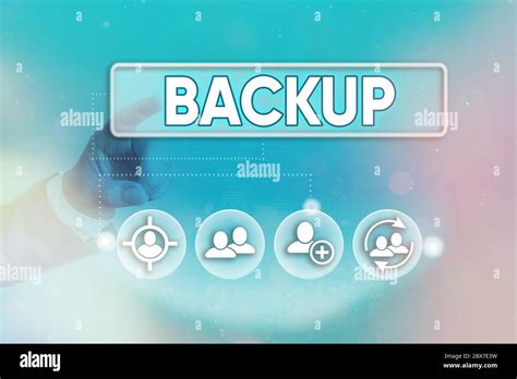 Conceptual Hand Writing Showing Backup Concept Meaning Process That Protects Important