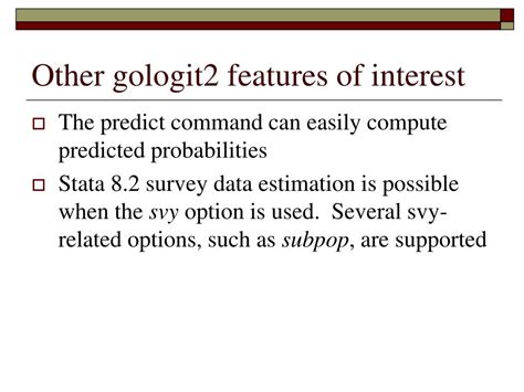 Ppt Gologit2 Generalized Logistic Regression Partial Proportional