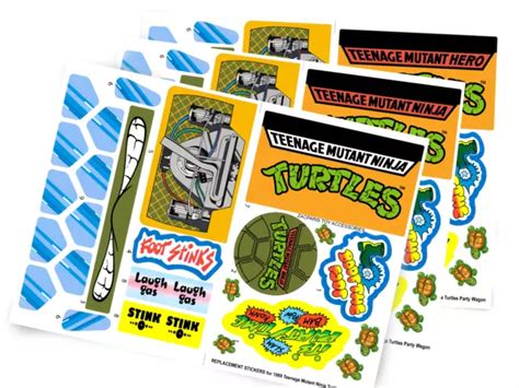 Tmnt Party Wagon Van 1980s Teenage Mutant Ninja Turtles Replacement Stickers 12 00 Picclick Au