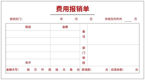 费用报销单excel模板 完美办公