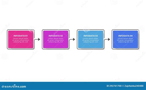 Rectangles Infographic With 4 Steps Options Parts Or Processes