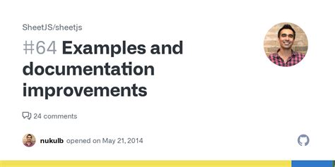 Examples And Documentation Improvements Issue SheetJS Sheetjs GitHub