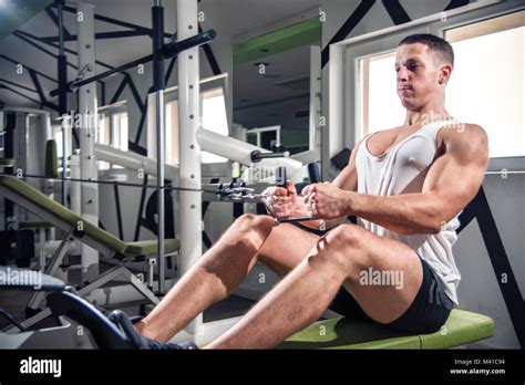 Shoulder Pull Down Exercise Stock Photo Alamy