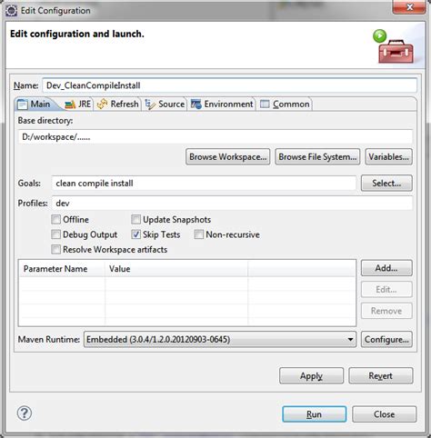 how to add profiles to default maven goals in eclipse stack overflow