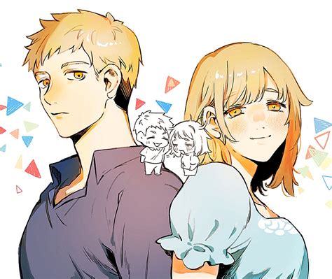 Safebooru 1boy 1girl Black Shirt Blonde Hair Blue Shirt Brother