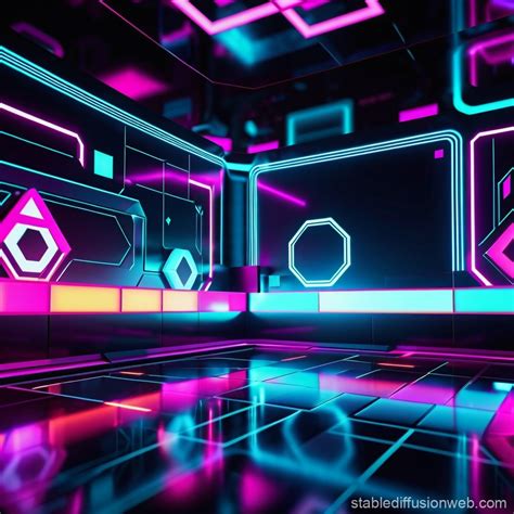 Futuristic Digital Gaming Background Stable Diffusion Online