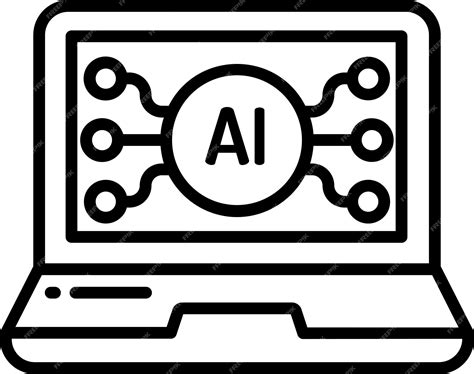 Premium Vector Ai Laptopsolid Outline Vector Illustration
