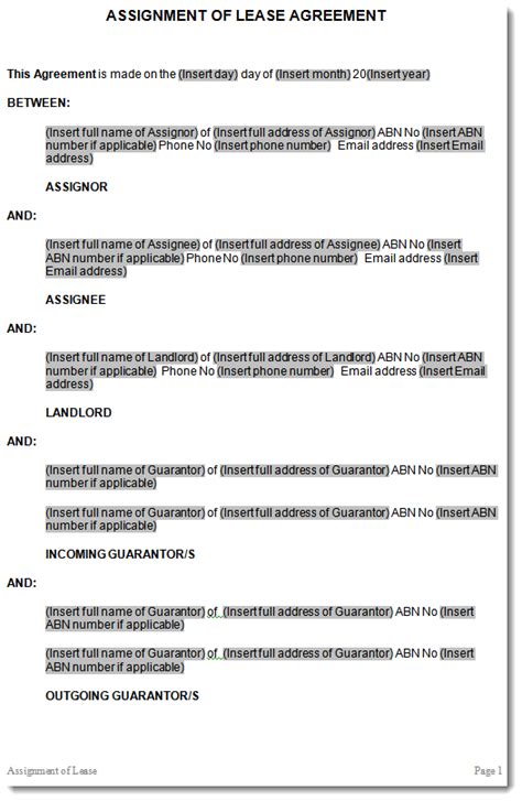 Nsw Assignment Plus Disclosure Statement Rp Emery Shop