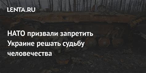 НАТО призвали запретить Украине решать судьбу человечества Политика Мир
