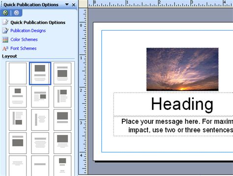 Publisher Creating A Blank Publication