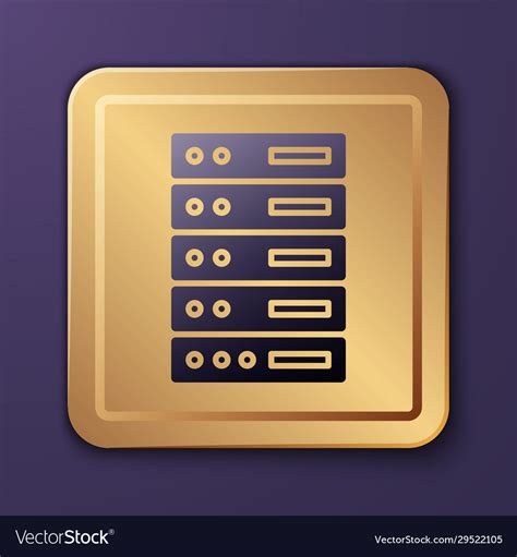 Purple Server Data Web Hosting Icon Isolated Vector Image