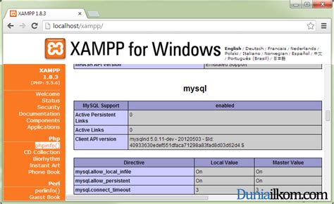 pengertian extension php dan cara setting mysql extension duniailkom