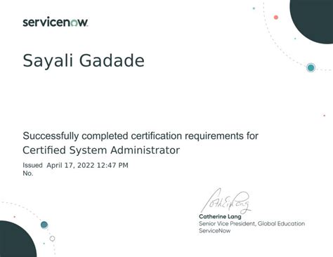 Sayali Gadade On Linkedin Advance Servicenow Certification Csa