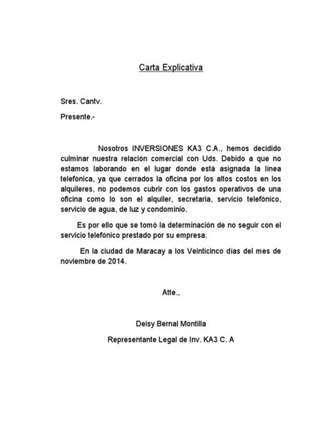 Modelo De Carta Explicativa Para Un Banco Exemplo De Carta Explicativa