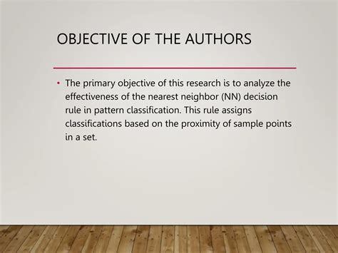 Nearest Neighbor Pattern Classification Analysis Presentation Pptx