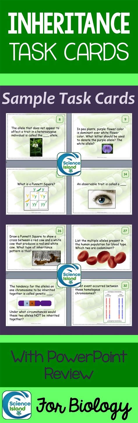 inheritance task cards genetics activity for biology genetics
