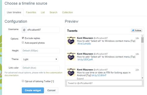How To Add A Twitter Feeds Widget In Blogger Tip DotTech