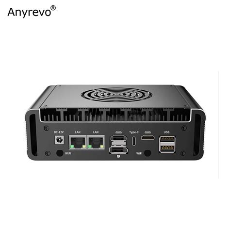 With Fan Mini PC Intel Core I3 1215U N100 Quad Core Mini PC With 2 LAN 6 USB 2 HDMI DP Type 2