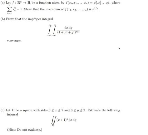 Solved a Let ƒ R¹ R be a function given by Chegg